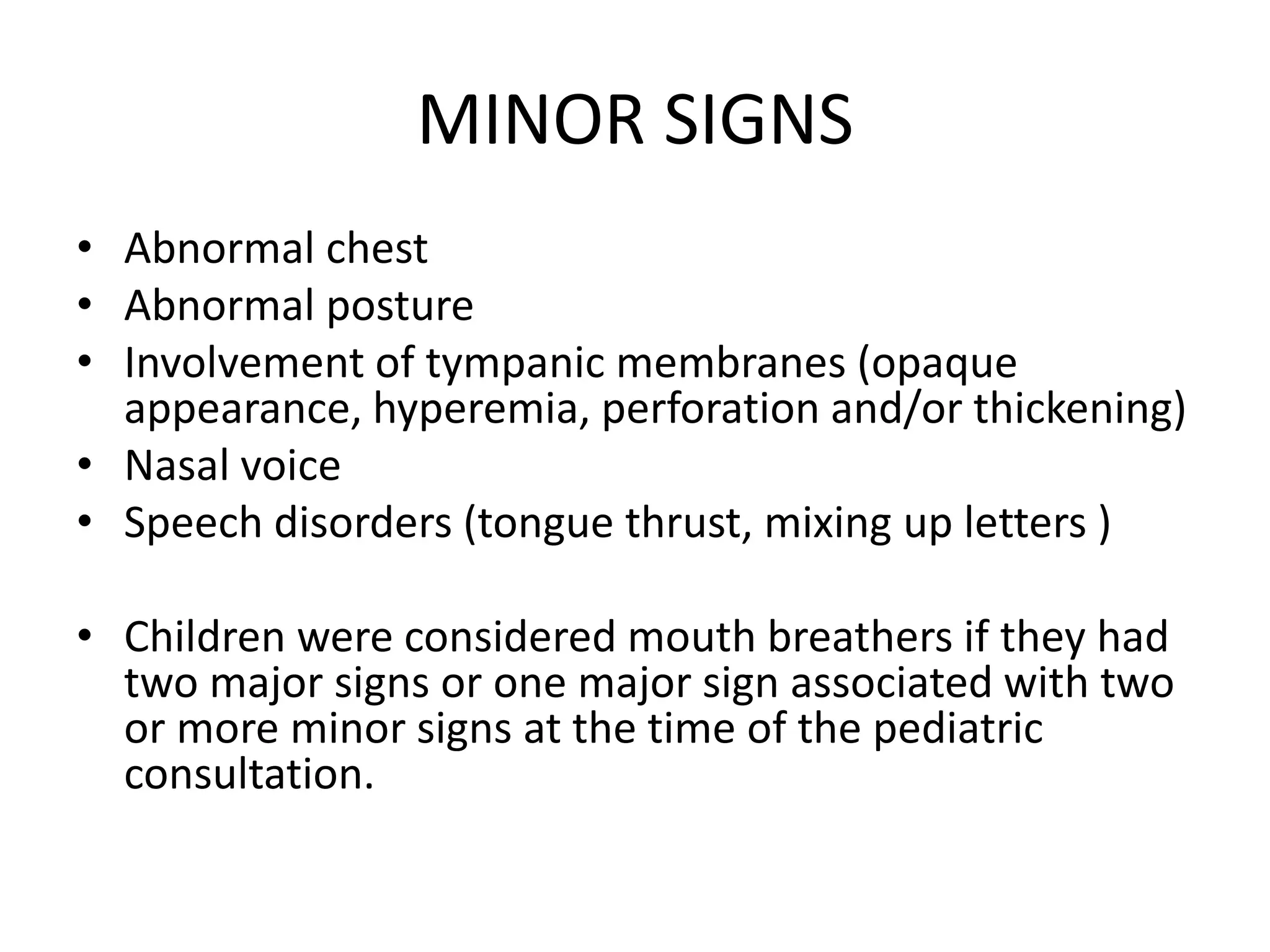 Approach to child with mouth breathing and snoring | PPTX