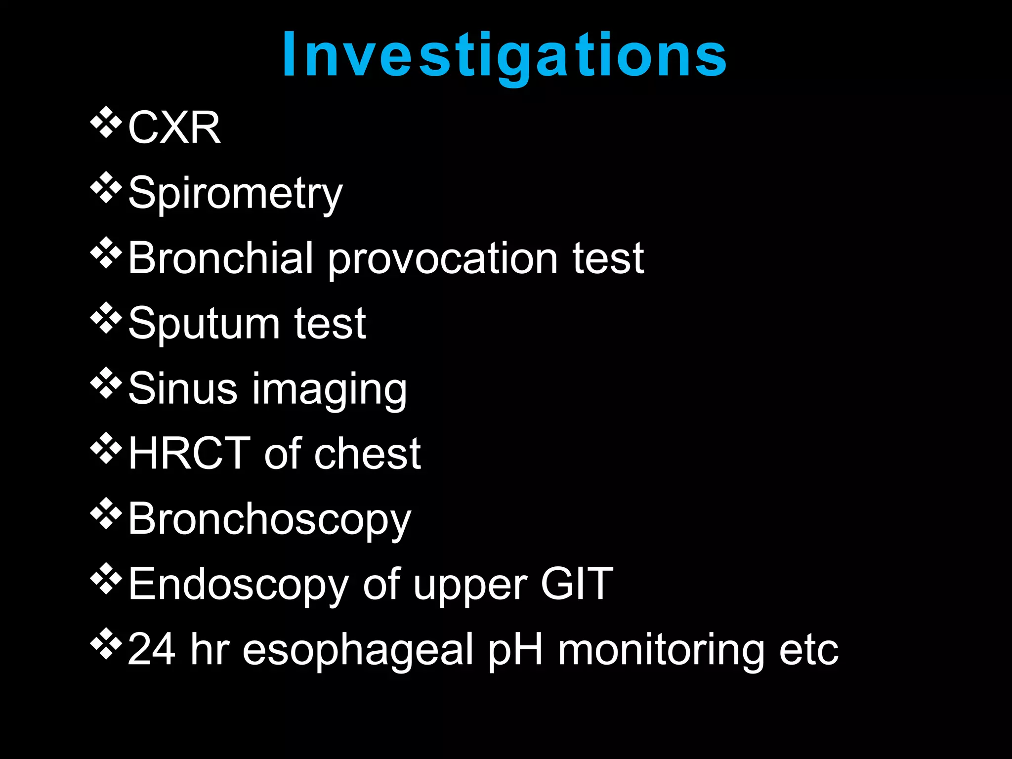 Approach to patient with chronic cough | PPT