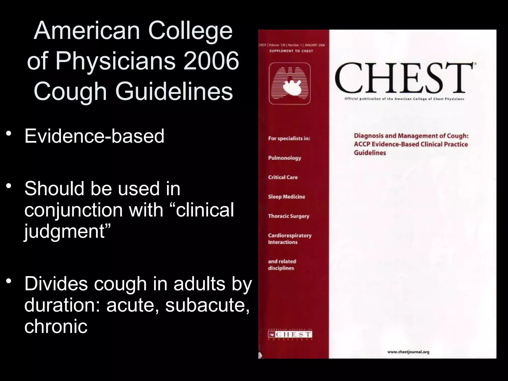 Approach to patient with chronic cough | PPT