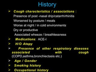 Approach to patient with chronic cough | PPT