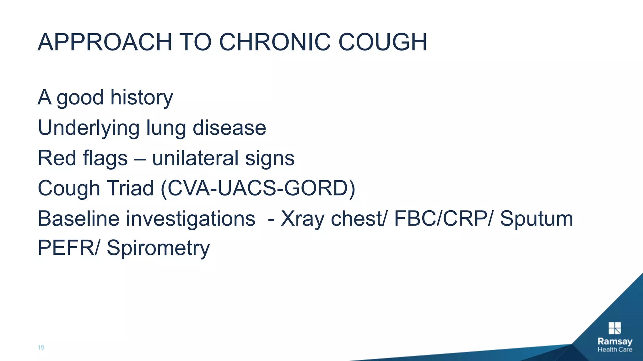 Approach to Chronic Cough | PDF