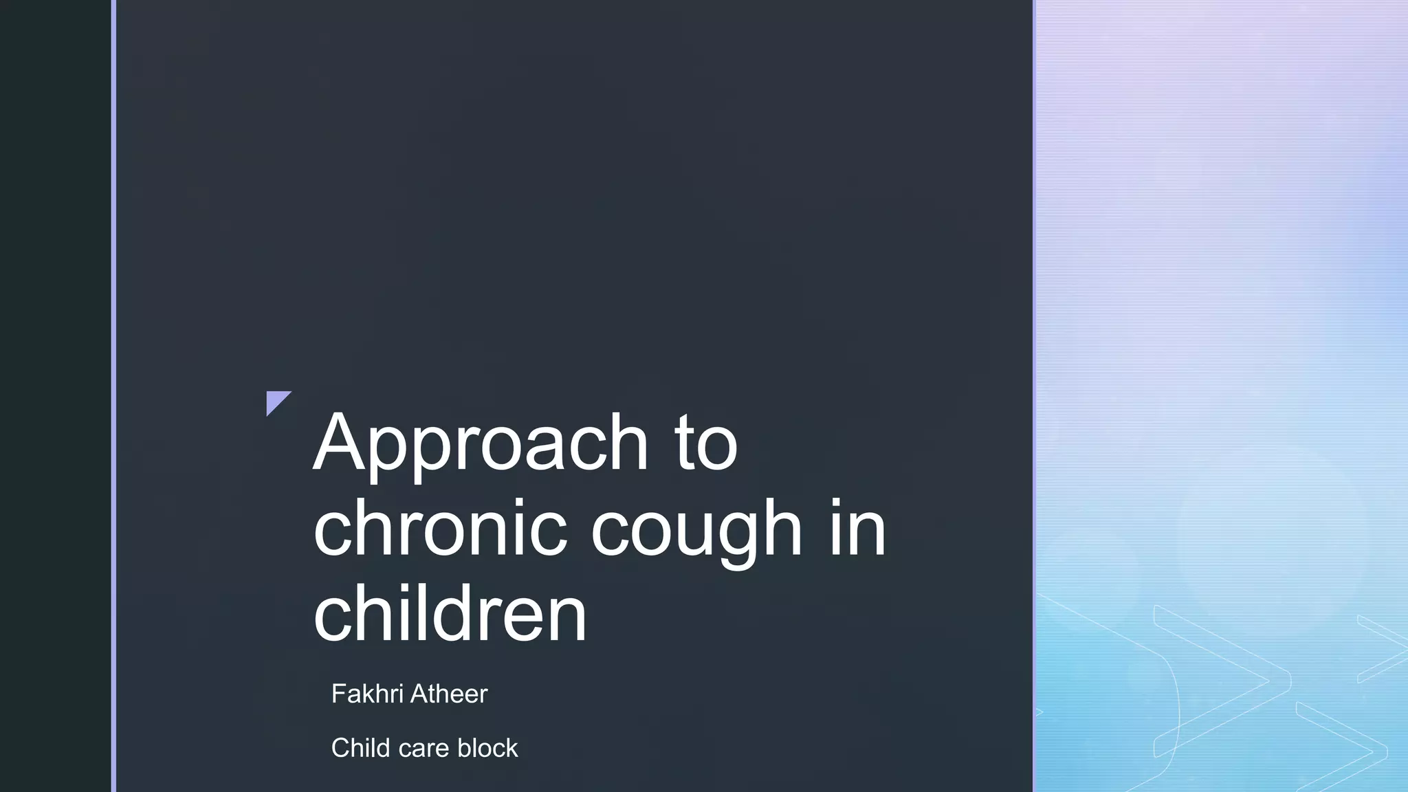 Approach to chronic cough in children | PDF