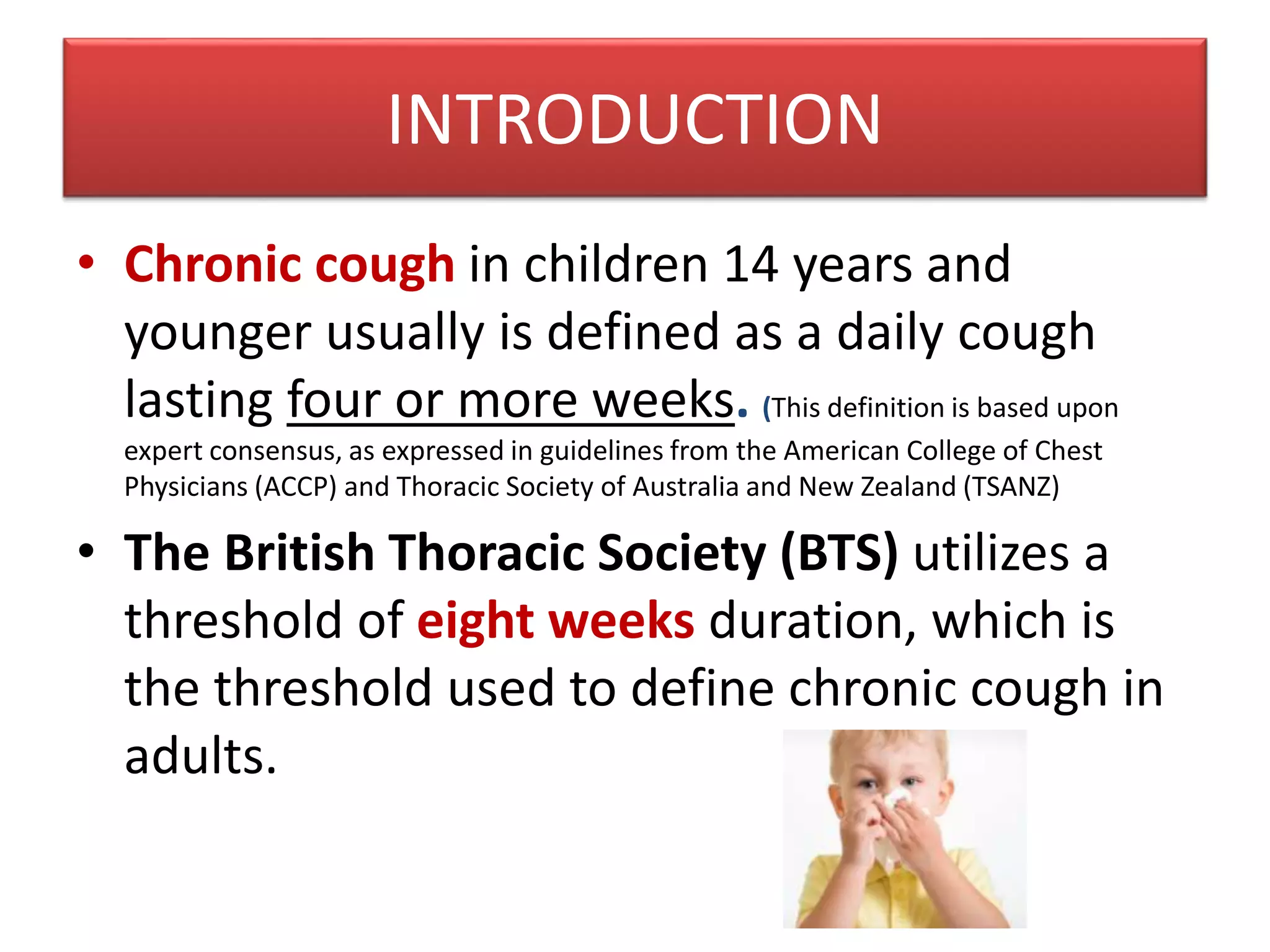 Approach to chronic cough in children | PPTX
