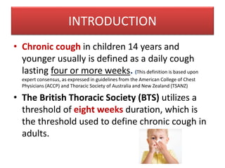 Approach to chronic cough in children | PPTX