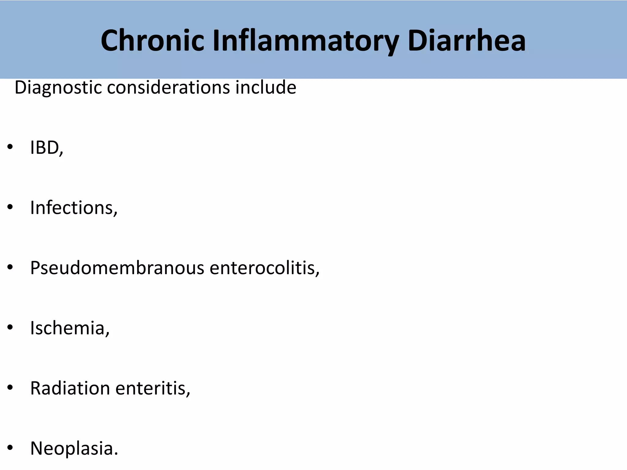 Approach to chronic diarrhoea | PPTX