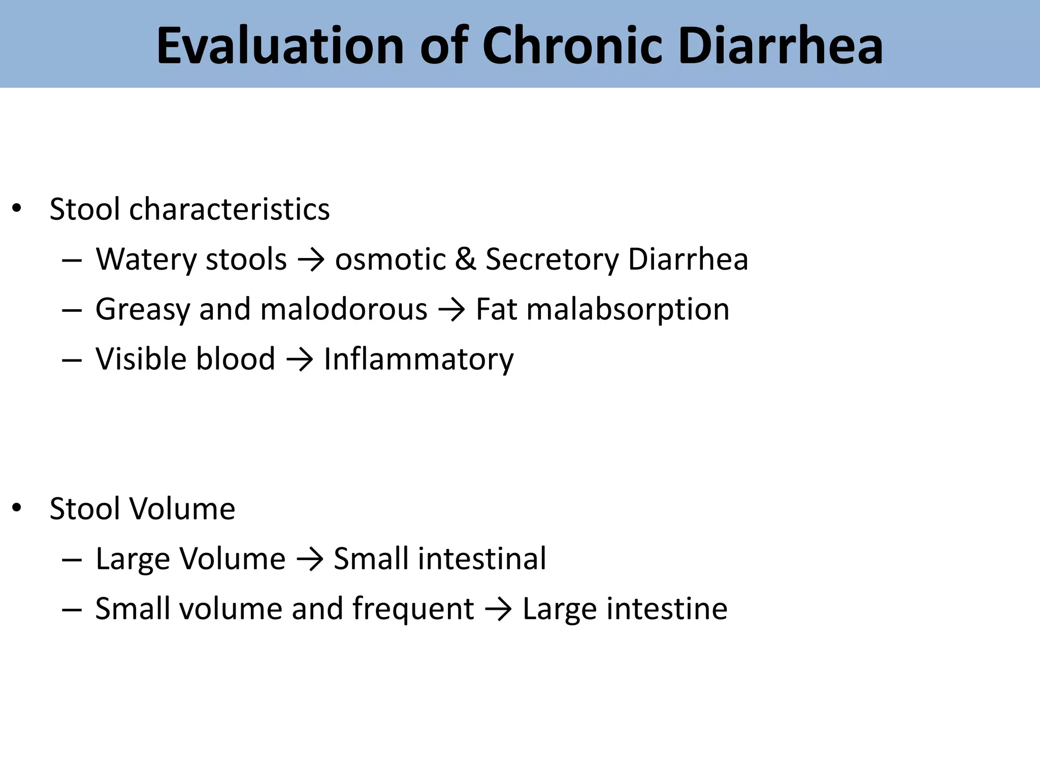 Approach to chronic diarrhoea | PPTX