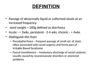 APPROACH TO CHRONIC DIARRHOEA IN THE IMMUNOCOMPETENT PATIENT.pptx