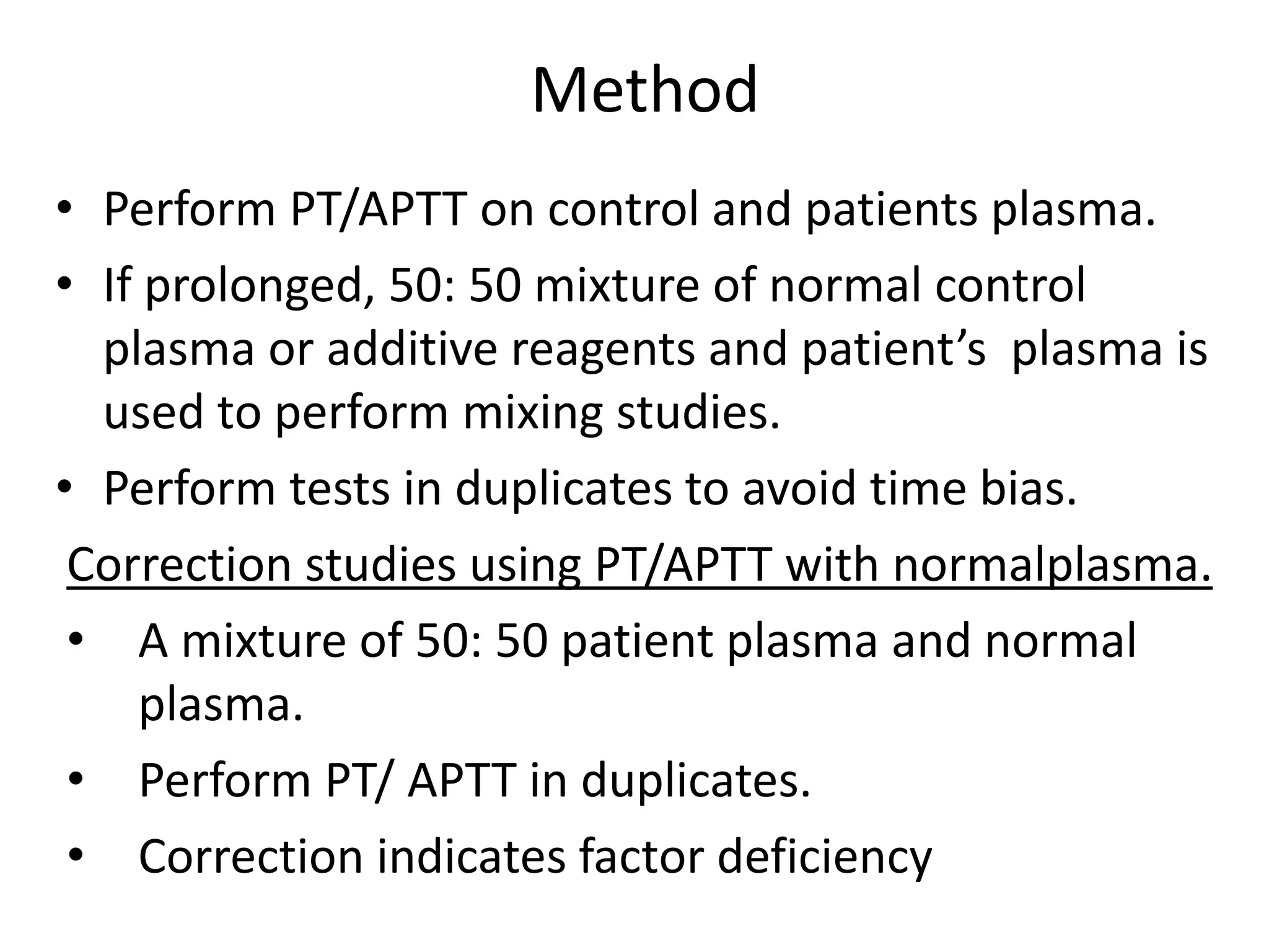 Laboratory Approach to coagulation disorders & Mixing studies | PPTX