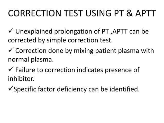 Laboratory Approach to coagulation disorders & Mixing studies | PPTX