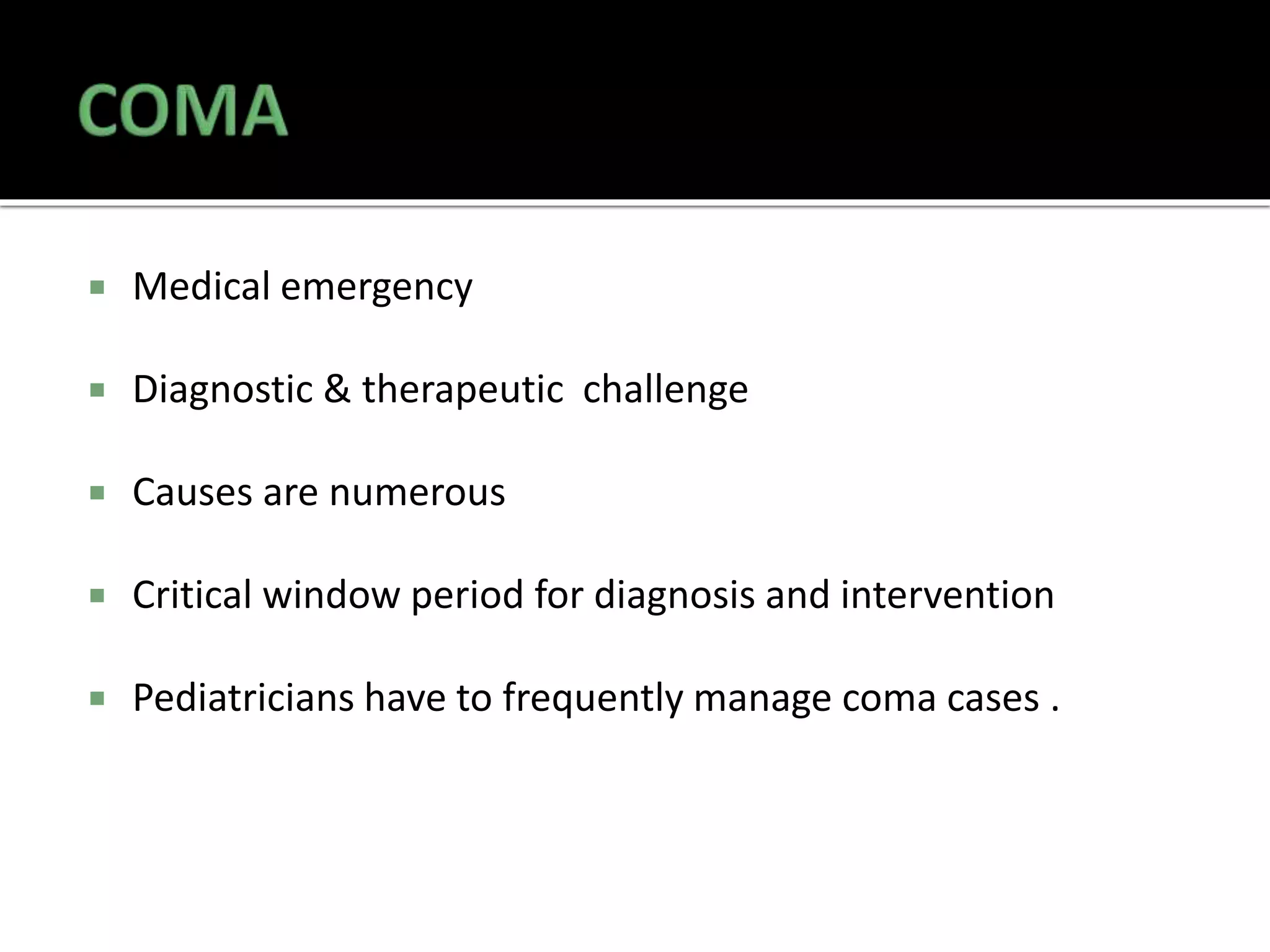 Approach to coma | PPTX