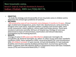 Approach to coma | PPTX
