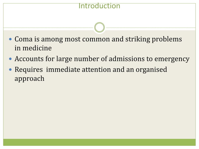 Approach to coma | PPTX | Brain and Nervous System Disorders | Diseases ...