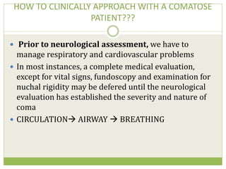 Approach to coma | PPT