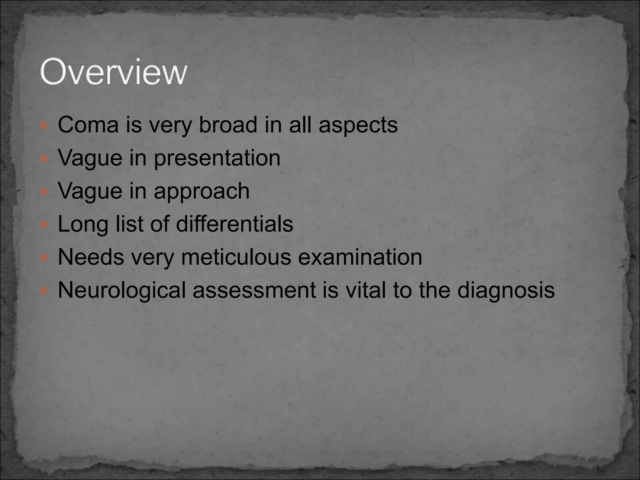 Approach to Coma.ppt