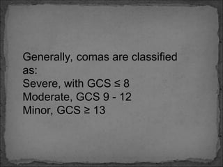 Approach to Coma Management causes symptoms ppt | PPT