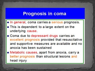 Approach to Coma Management causes symptoms ppt | PPT