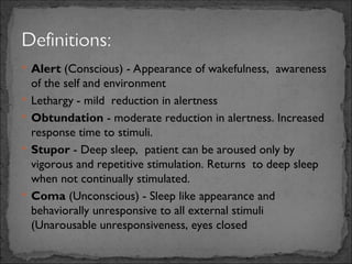 Approach to Coma Management causes symptoms ppt | PPT