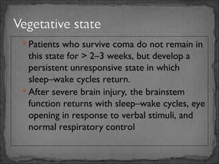 Approach to Coma Management causes symptoms ppt | PPT