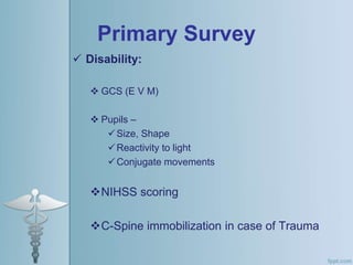 Approach to coma in emergency department | PPTX