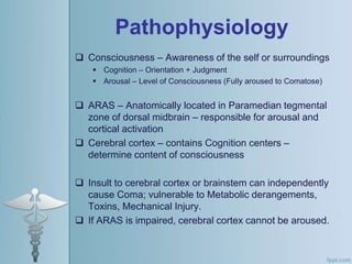 Approach to coma in emergency department | PPT