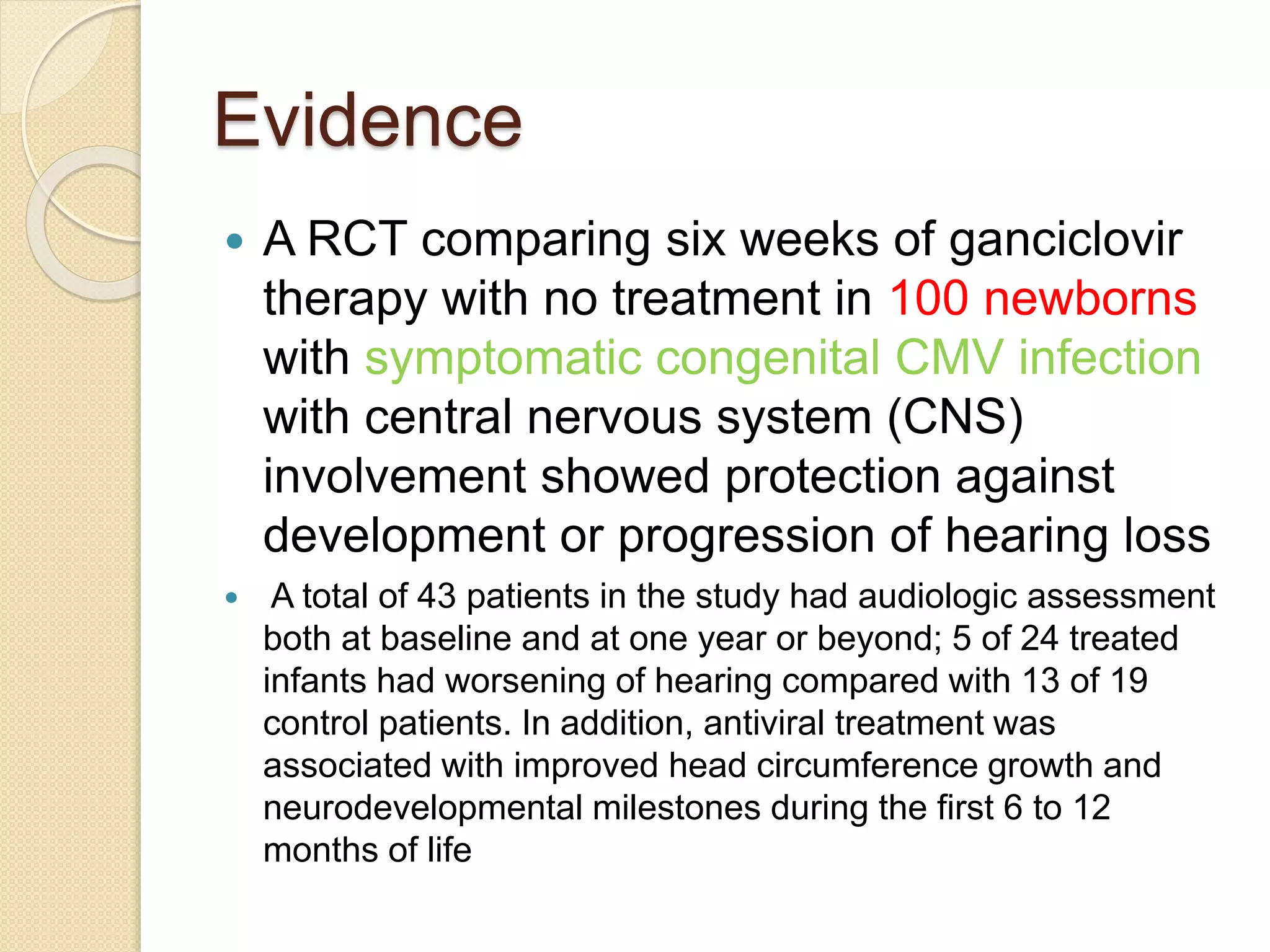 Approach to congenital cmv infection in newborn | PPTX