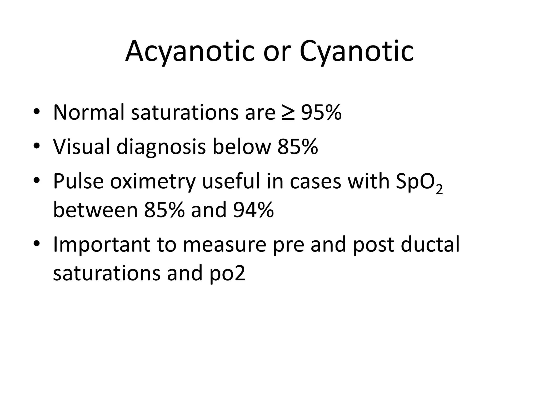 Approach to congenital cyanotic heart diseases | PPTX