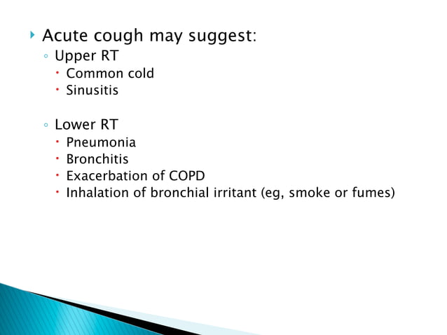 Approach to cough | KEY
