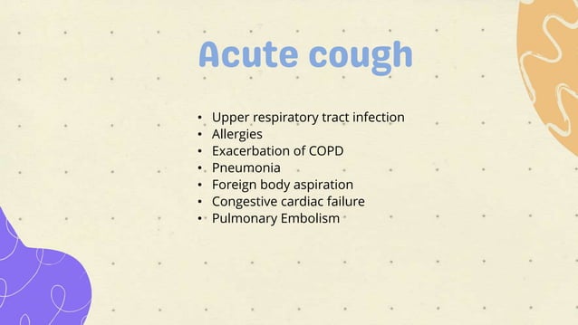 Approach to Cough.pptx | Lung and Respiratory Health | Diseases and ...
