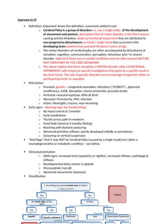 Approach to a pediatric patient with Cerebral Palsy | DOCX