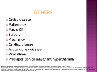Approach to Creatine Kinase Elevation | PPTX