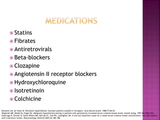 Approach to Creatine Kinase Elevation | PPTX