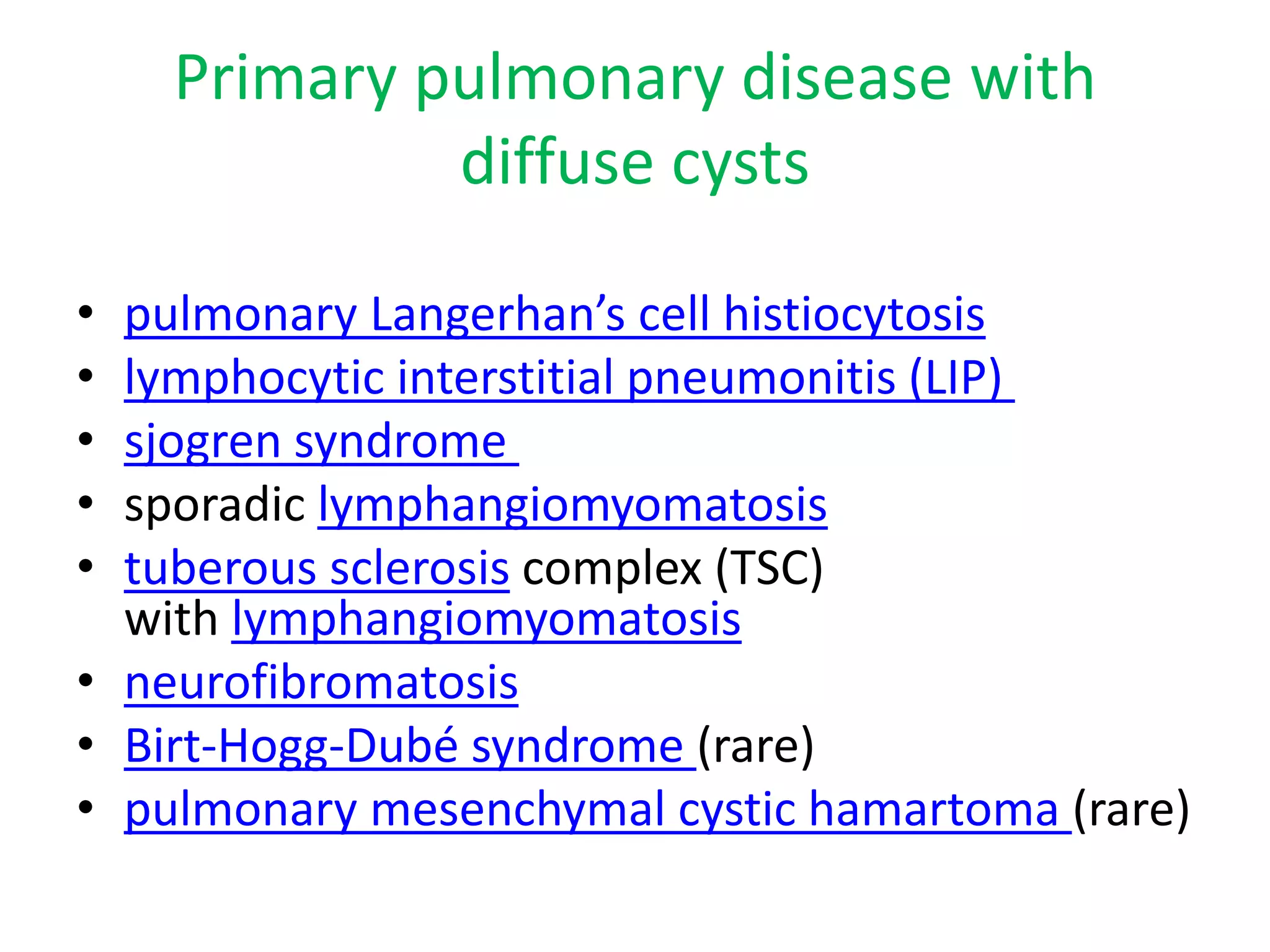 Approach to cystic lung disease on hrct | PPTX