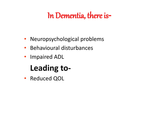 Approach to dementia | PPTX | Brain and Nervous System Disorders ...