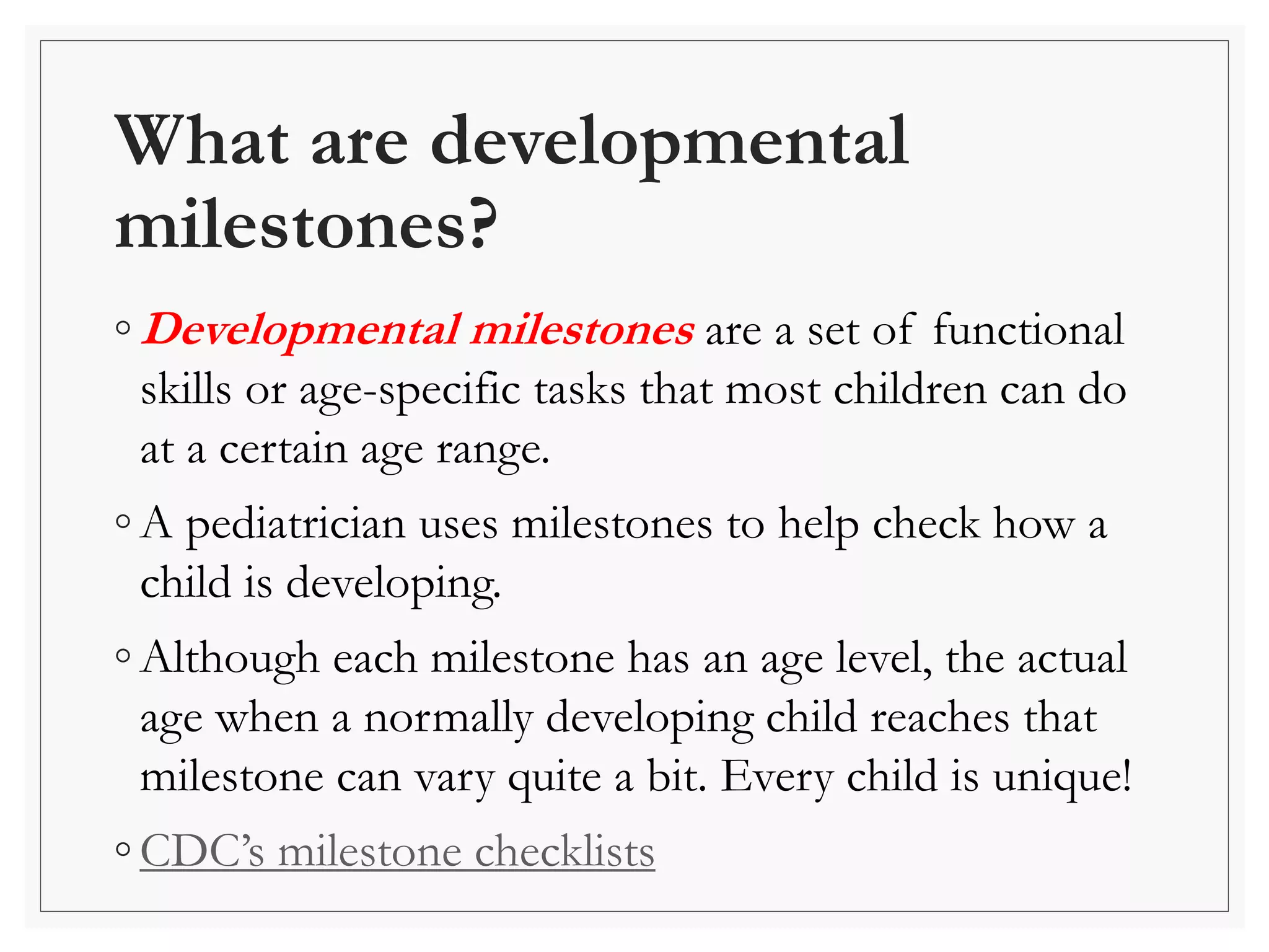 Approach to developmental delay | PPTX