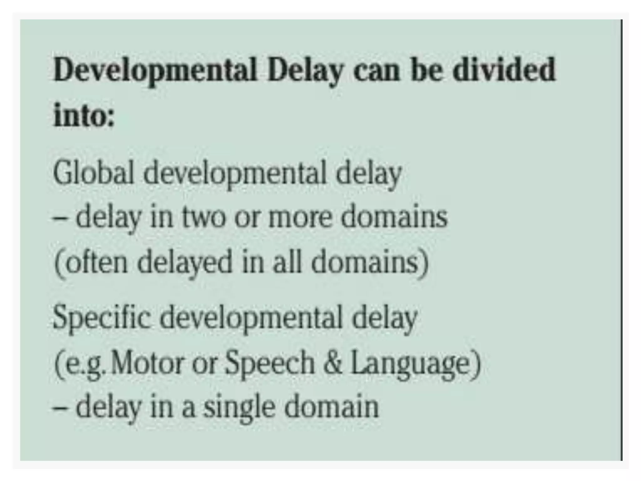 Approach to developmental delay | PPTX