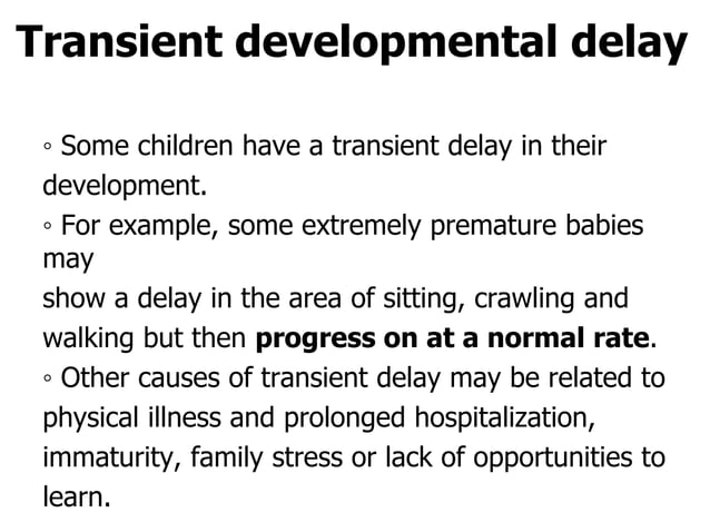 Approach to developmental_delay | PPT