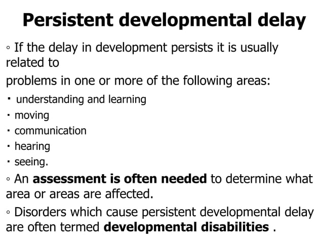 Approach to developmental_delay | PPT