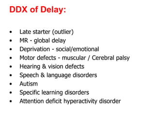 Approach to developmental_delay | PPT