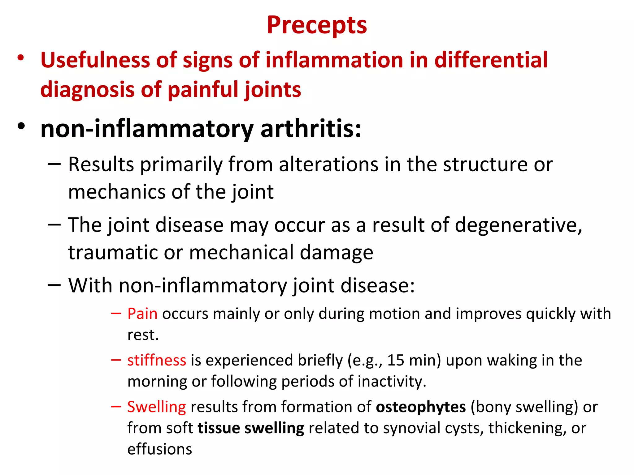 Approach to diagnosis of arthritis | PPT