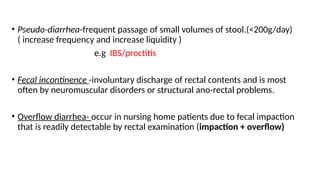 APPROACH to diarrhoea. Includes history examination | PPTX