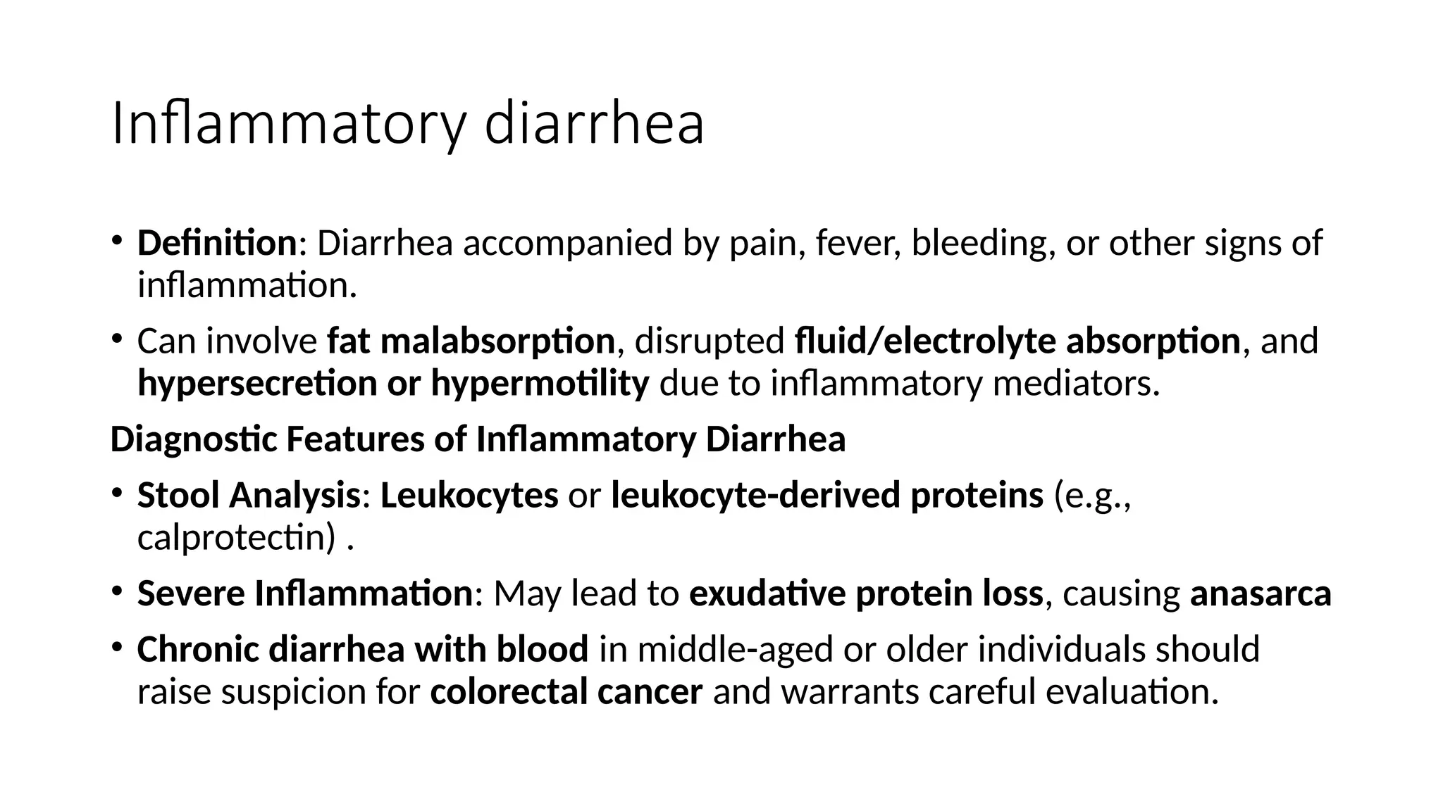 Approach to Diarrhea v5G- chronic diarrhea | PPTX