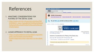 Approach to distal ulna.pptx