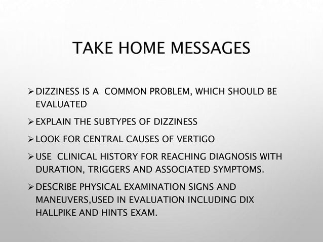 APPROACH TO DIZZINESS by DR. Naushad Alam | PPTX