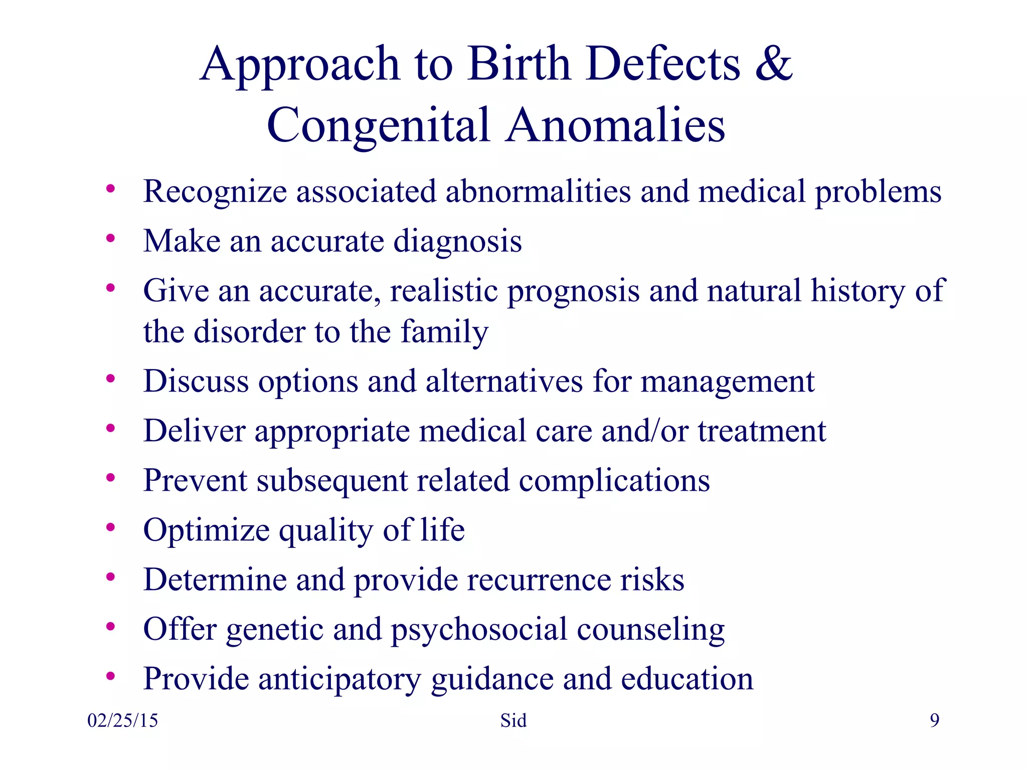 Approach to dysmorphic child | PPT