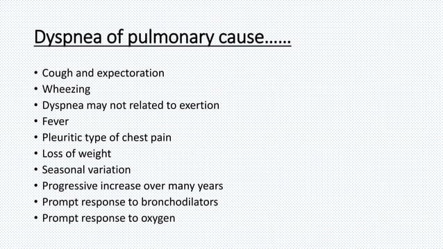 Approach to. . dyspnea.pptx | Lung and Respiratory Health | Diseases ...