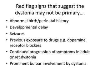 Approach to dystonia | PPTX