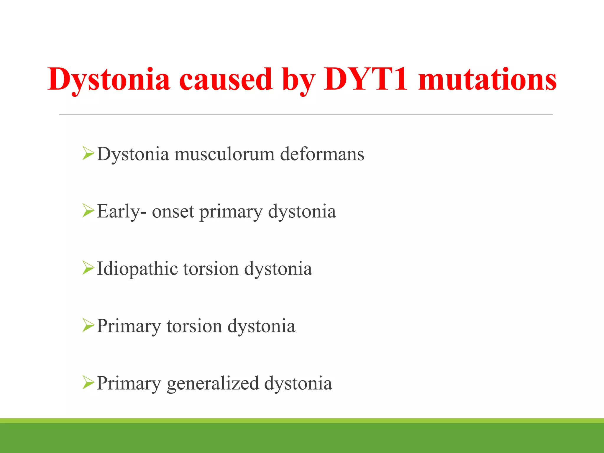 Approach to dystonia | PPTX