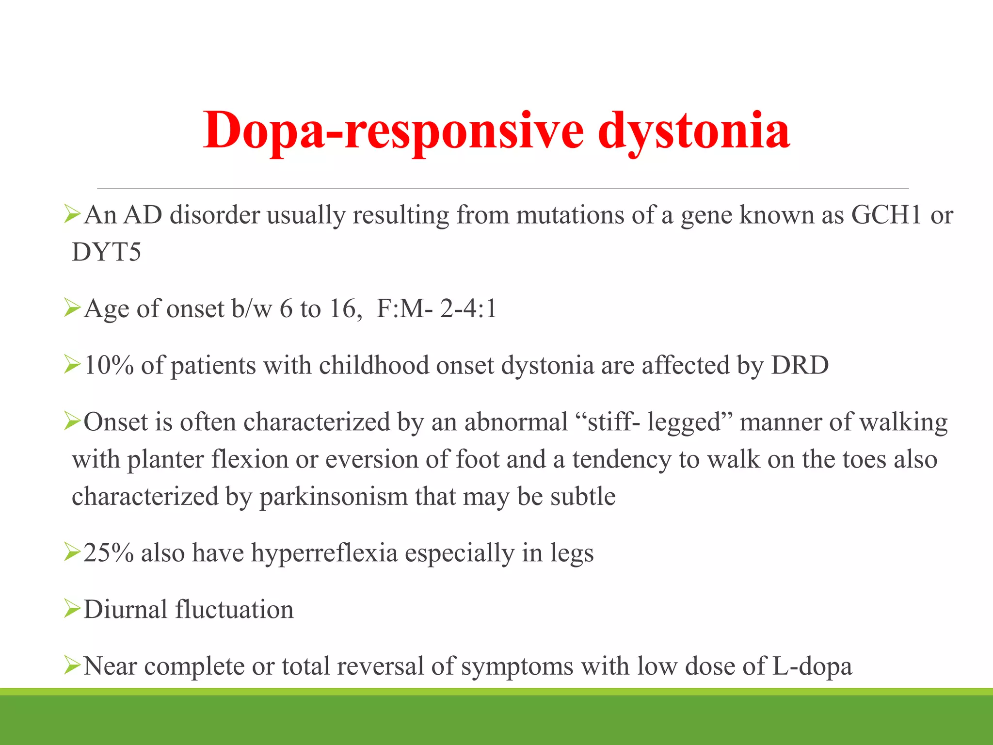 Approach to dystonia | PPTX
