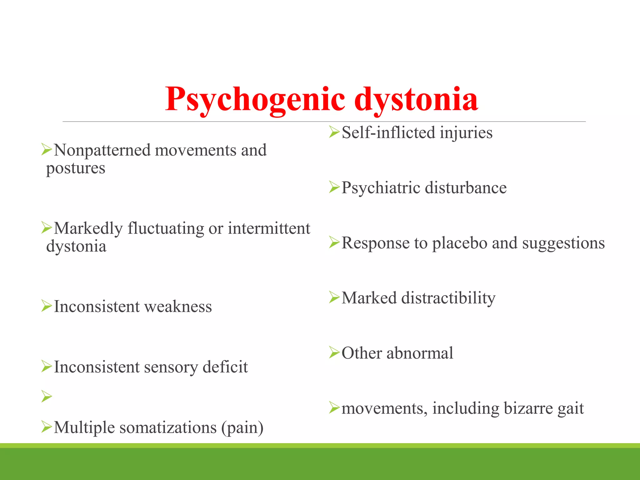 Approach to dystonia | PPTX