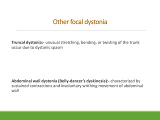 Approach to dystonia | PPTX